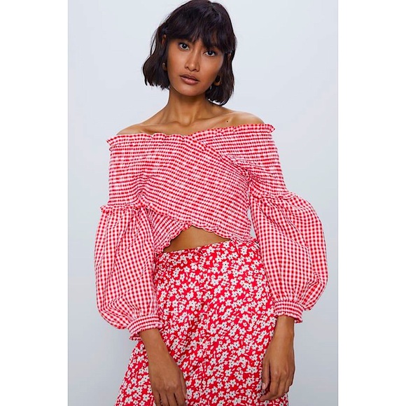 Zara | Tops | Zara Vichy Top | Poshmark